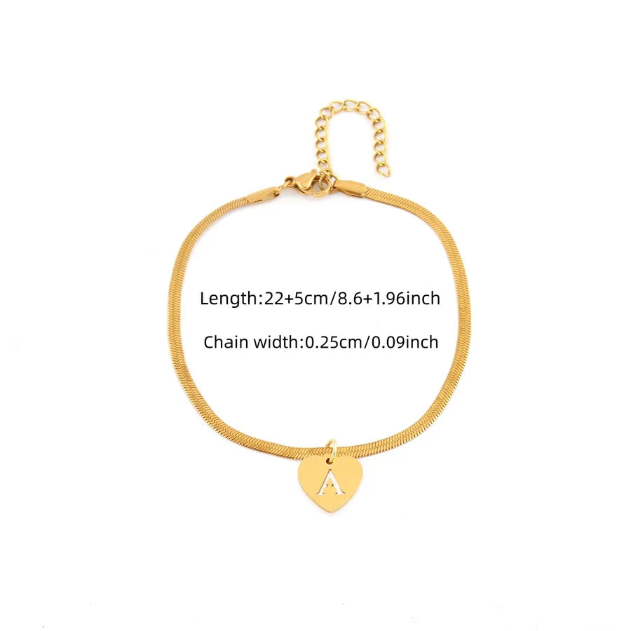 Gold Heart Anklet | Stainless Steel Hollow Heart Chain – LUNA NOCTIS